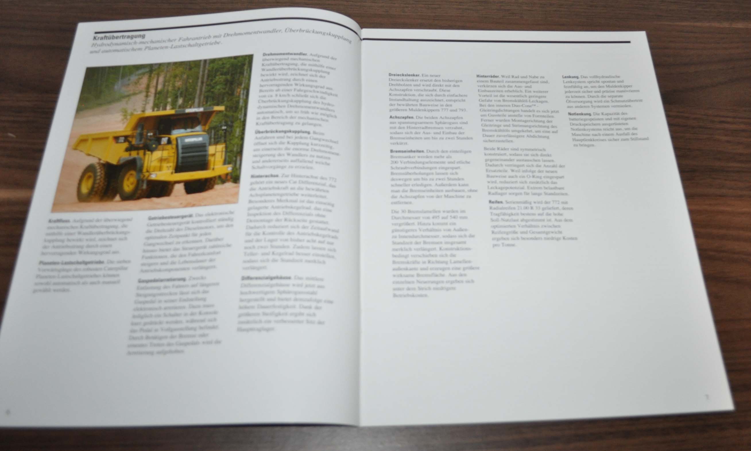 Caterpillar 772 Muldenkipper Truck Dump Dumper Specification Brochure ...
