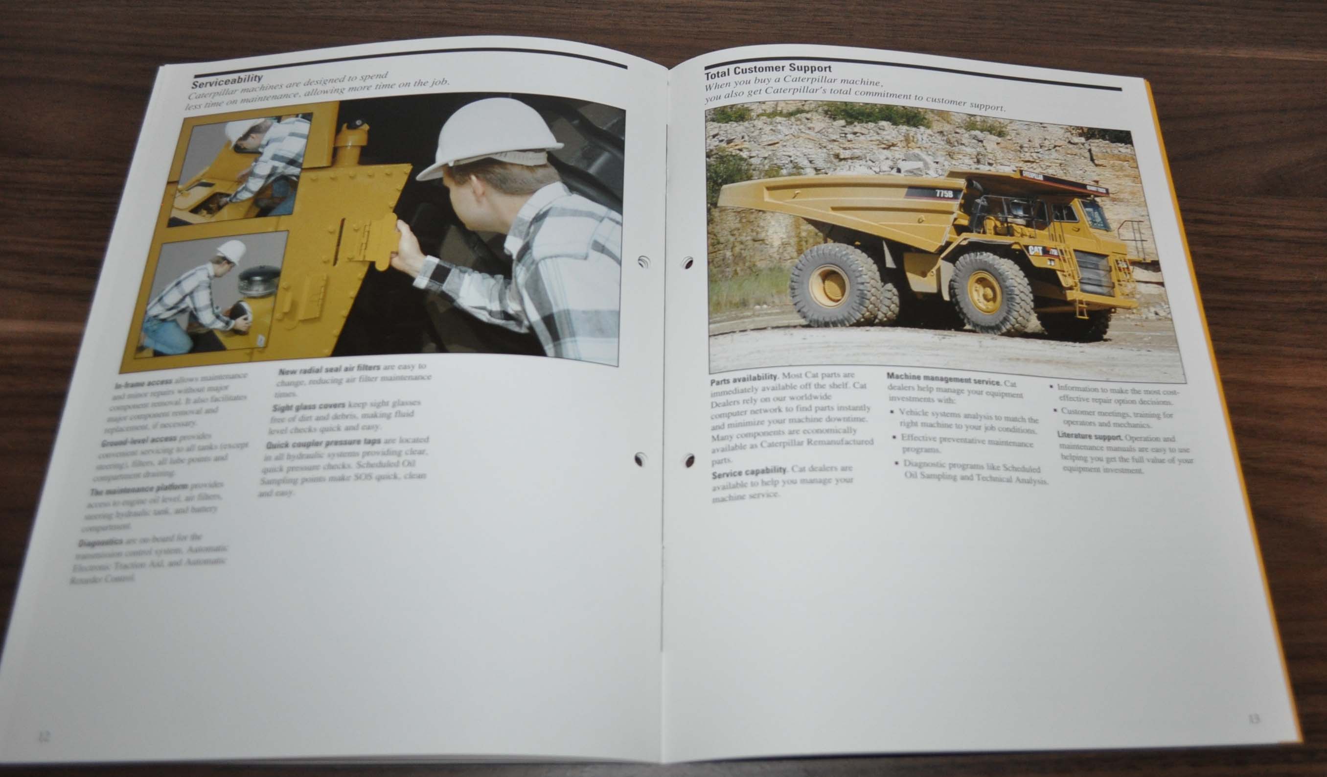 Caterpillar 775B Quarry Truck Dump Dumper Specification Brochure ...