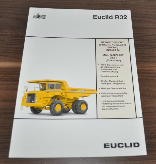 Euclid R32 Rear Dump Dumper Truck Specification Brochure Prospekt ...