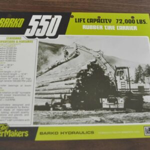 Barko 550 Lift Logging Rubber Tire Carrier Crane Specification Brochure ...
