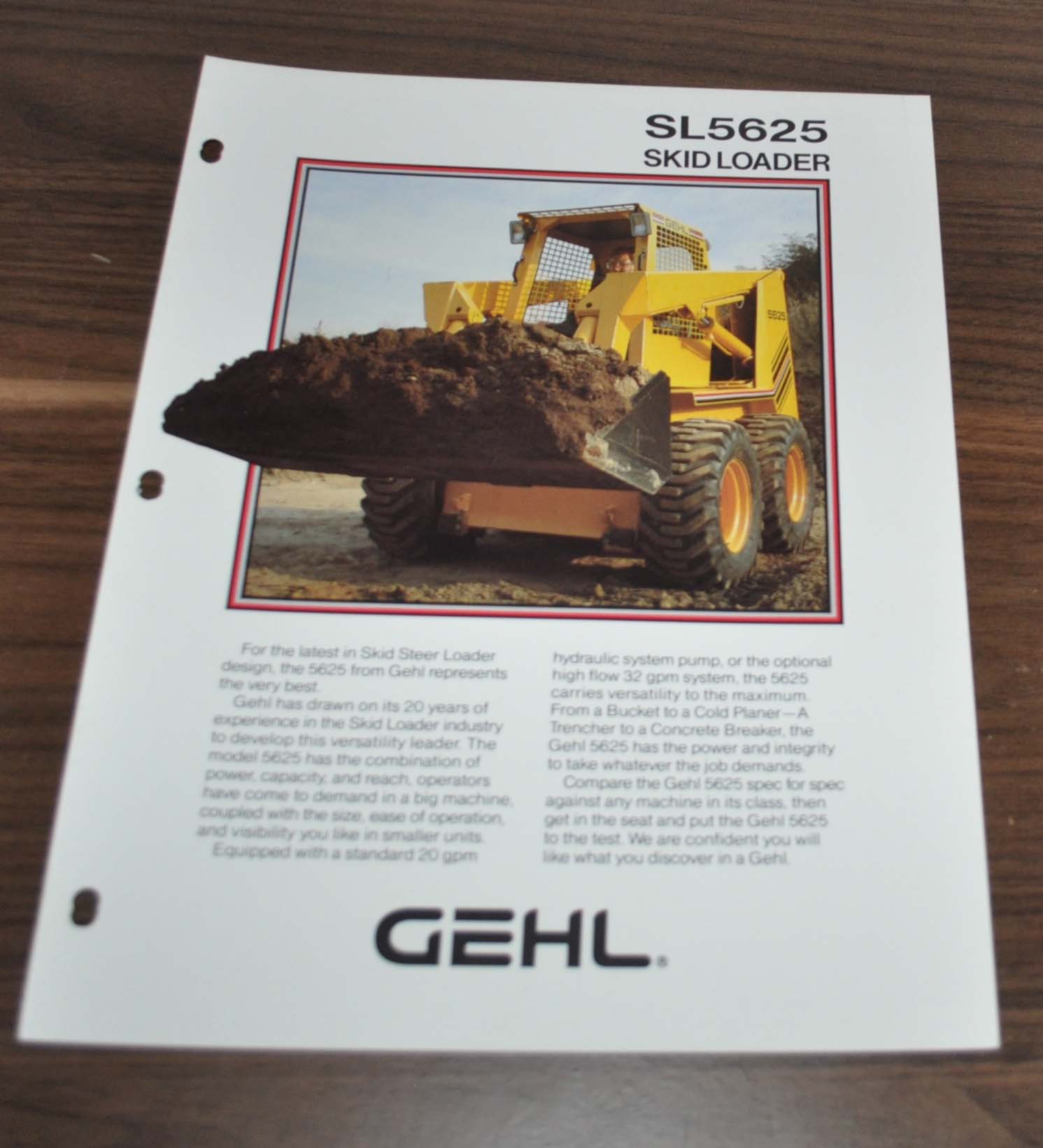 Gehl 5625 Skid Compact Loader Specifications Brochure Prospekt – AUTO ...
