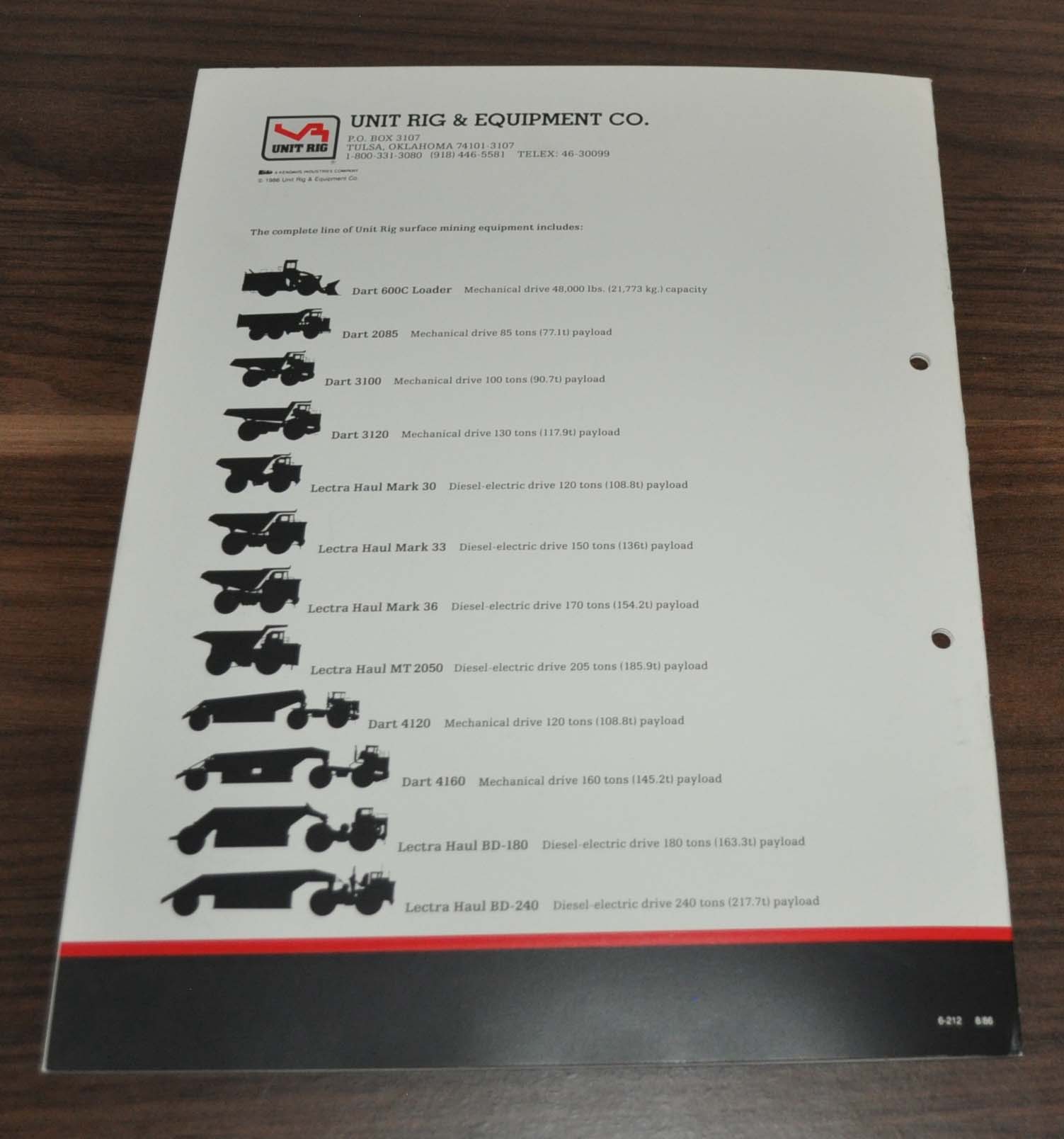 Unit Rig Rear Dart 3120 130 Ton Dump Mining Truck Brochure Prospekt ...
