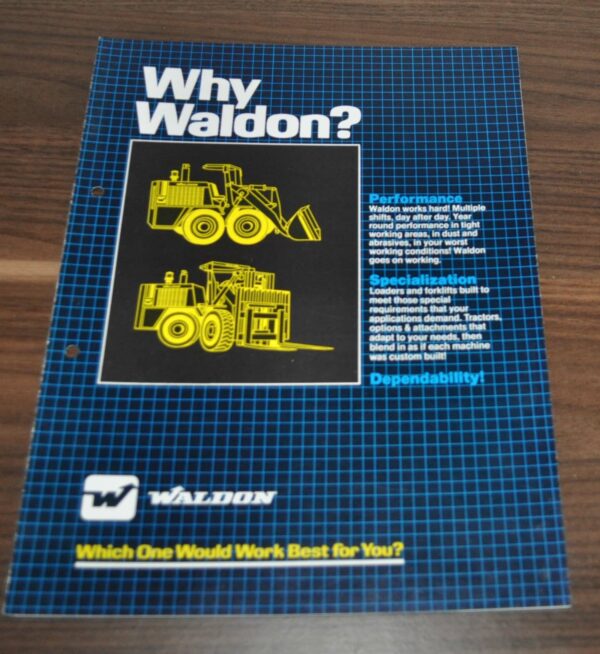 Waldon Range Unitractor Loader Specifications Brochure Prospekt – AUTO ...