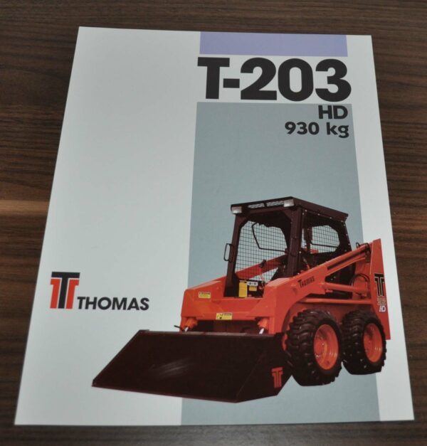 Thomas T-203 Compact Loader Specifications Brochure Prospekt – AUTO ...