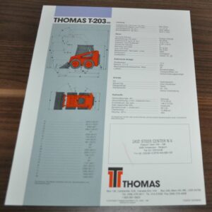 Thomas T-203 Compact Loader Specifications Brochure Prospekt – AUTO ...