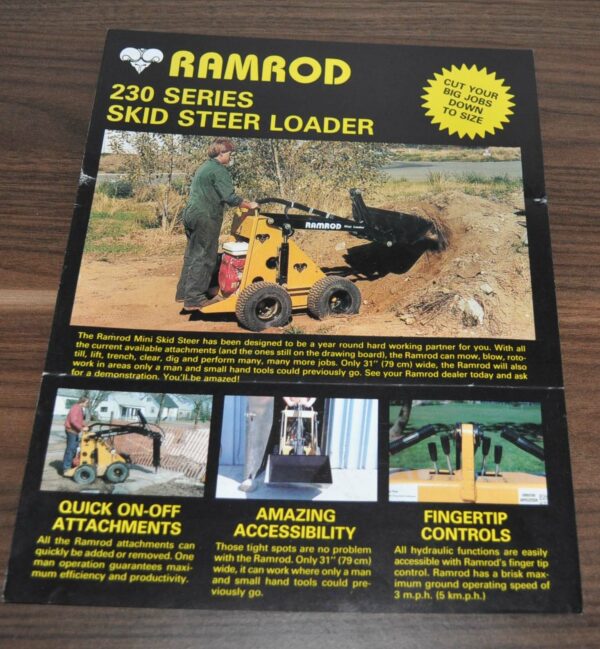 Ramrod 230 Skid Steer Loader Specifications Brochure Prospekt – AUTO ...