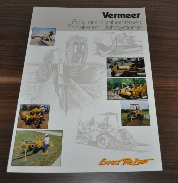 Vermeer Model Range Equipment Trencher Specifications Brochure Prospekt ...