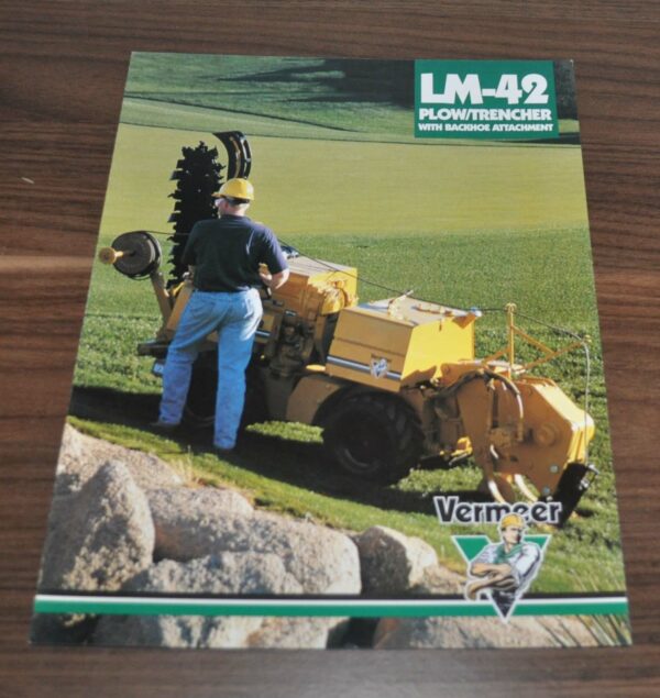 Vermeer LM-42 Trencher Plow & Backhoe Specifications Brochure Prospekt ...