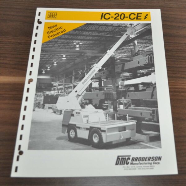 BMC Broderson IC-20-CEB Crane Truck Brochure Prospekt – AUTO BROCHURE