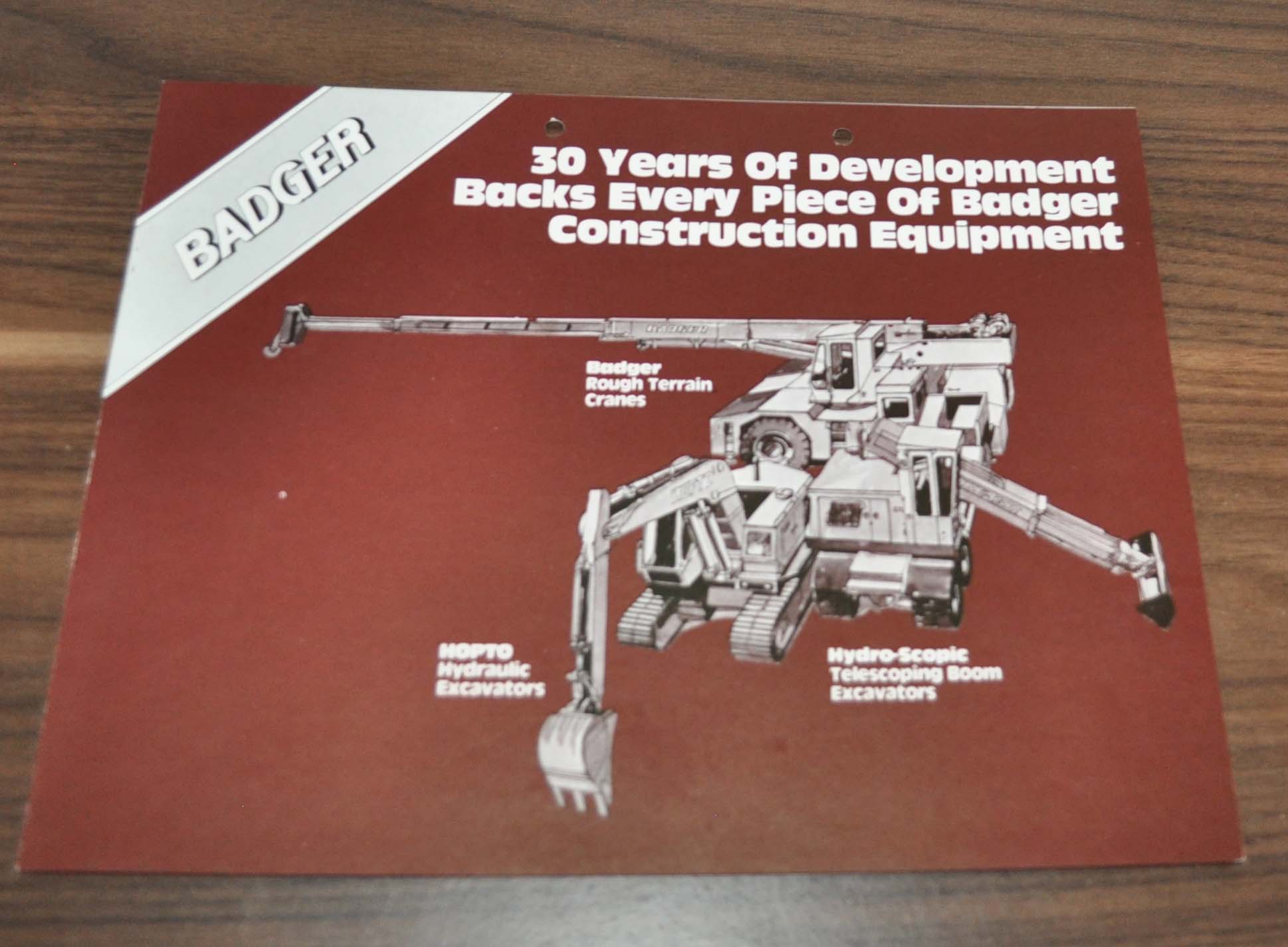 Badger Range Crane Telescopic Excavator Truck Brochure Prospekt – AUTO ...