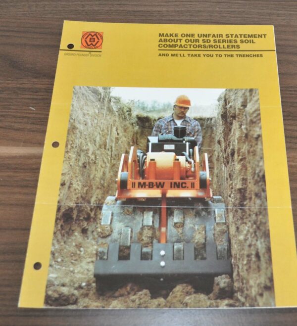 MBW Vibratory Soil Compactor Rollers Specification Brochure Prospekt ...