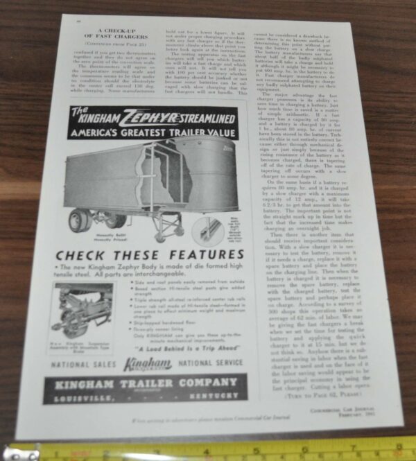 1941 Kingham Trailer Truck Ad Streamlined Bendix Westinghouse Air ...
