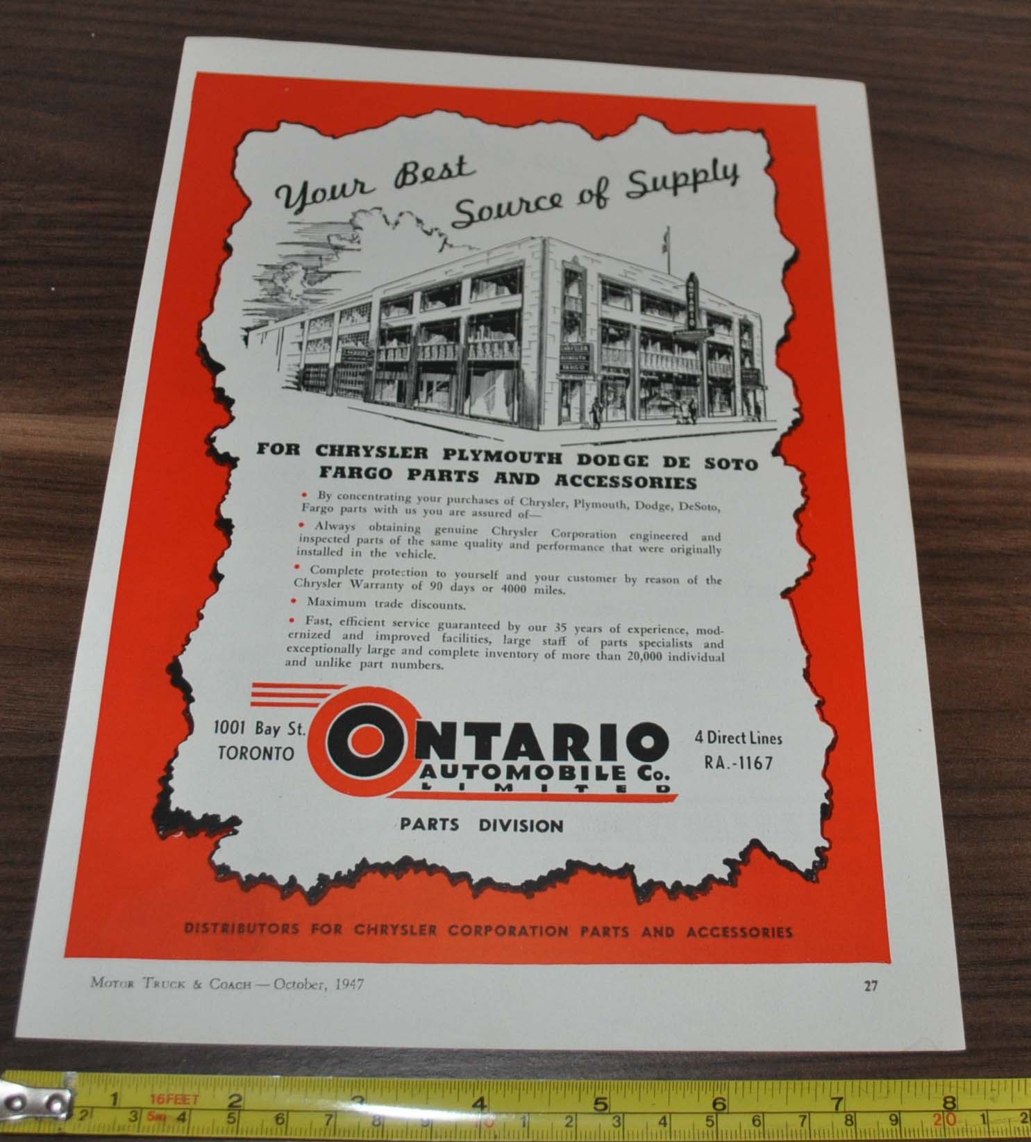 1947 Trailmobile Trailer Truck Ad Canada Ontario Automobile – AUTO BROCHURE