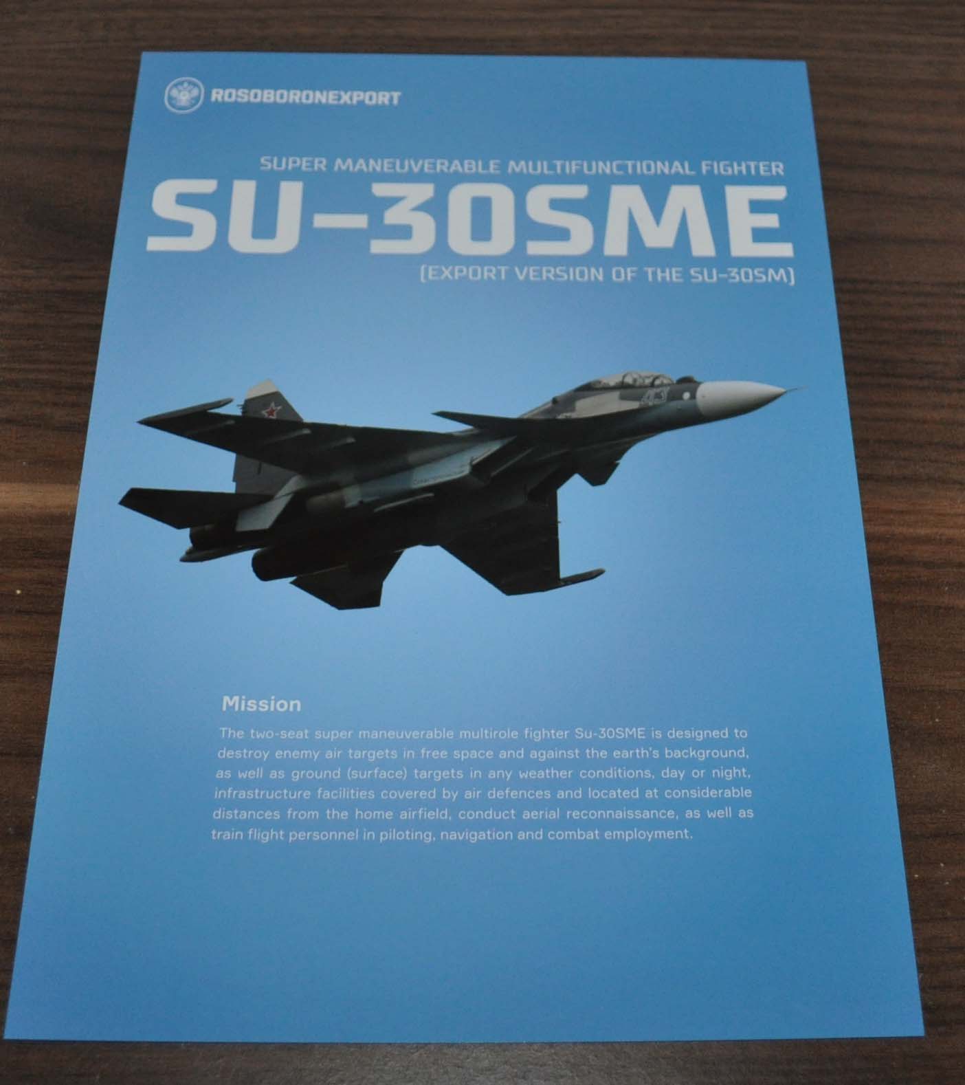 SU-30SME Fighter Aircraft Military Russian Brochure Prospekt ...