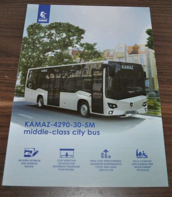 Kamaz 4290-30-5M City Bus Russian Brochure Prospekt EN – AUTO BROCHURE