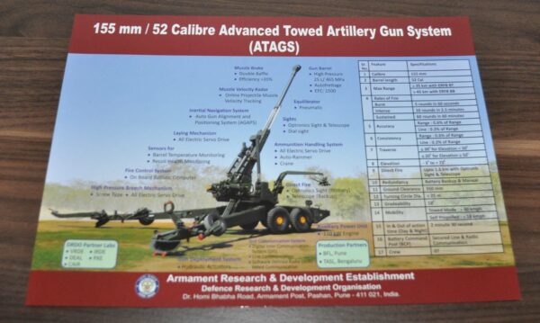 155 mm 52 Calibre Advanced Towed Artillery Gun ATAGS Brochure Prospekt ...