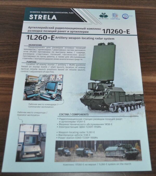 1L260-E Artillery Weapon Locating Radar System Military Army Russian ...