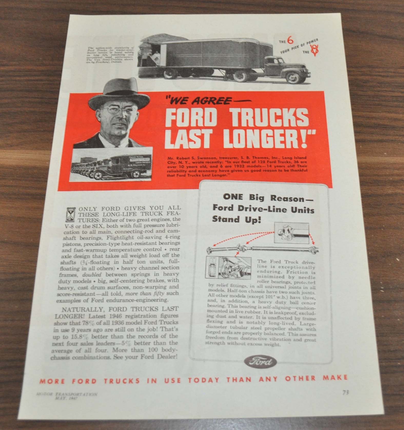 1946 Ford Truck Ad Fruehauf Trailer Swanson Long Island N.Y. – AUTO ...