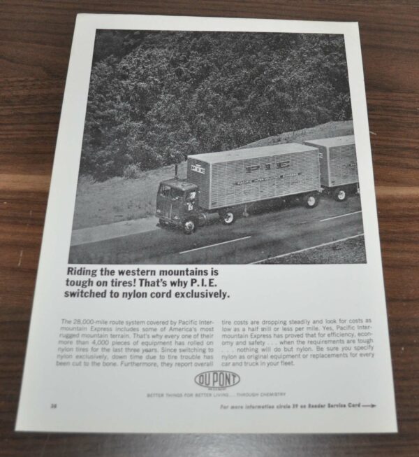 1960s PIE Pacific Intermountain Express Peterbilt Du Pont Citgo Truck ...