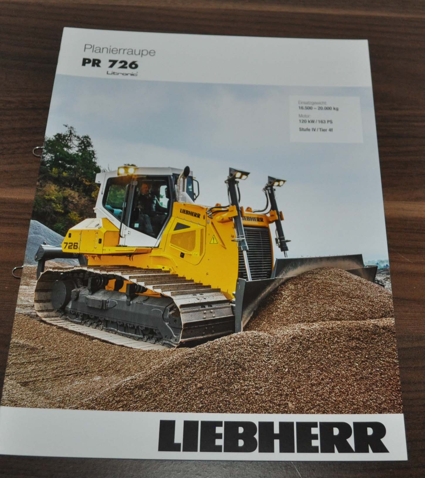 2016 Liebherr PR 726 Planierraupe Crawler Tractor Dozer Brochure ...