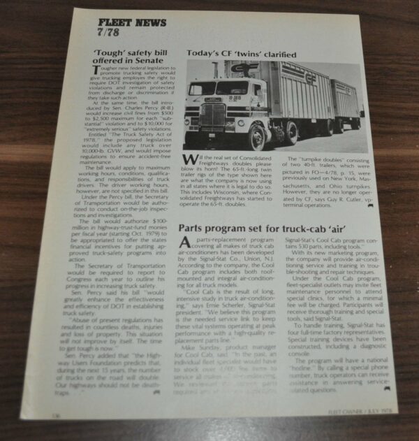 1978 Consolidated Freightways White Freightliner Eaton Truck Ad – AUTO ...