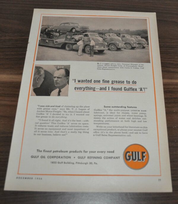1956 Anchor Motor Freight Gulf Chevrolet Reefer Unit Dorsey Truck Ad ...