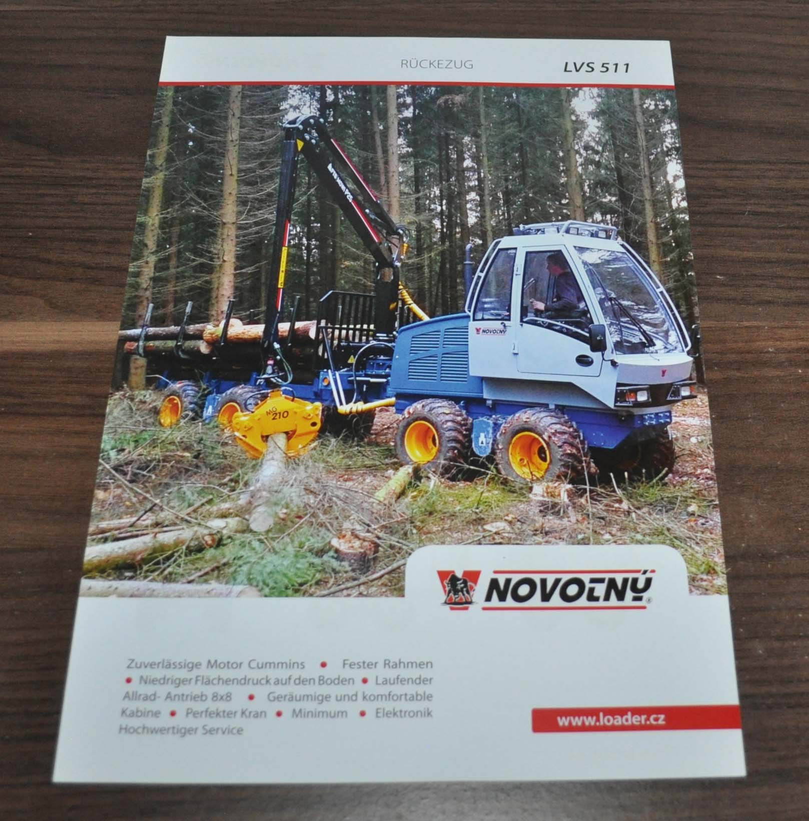 Novotny LVS 511 Logging Tractor Harvester Specification Brochure ...
