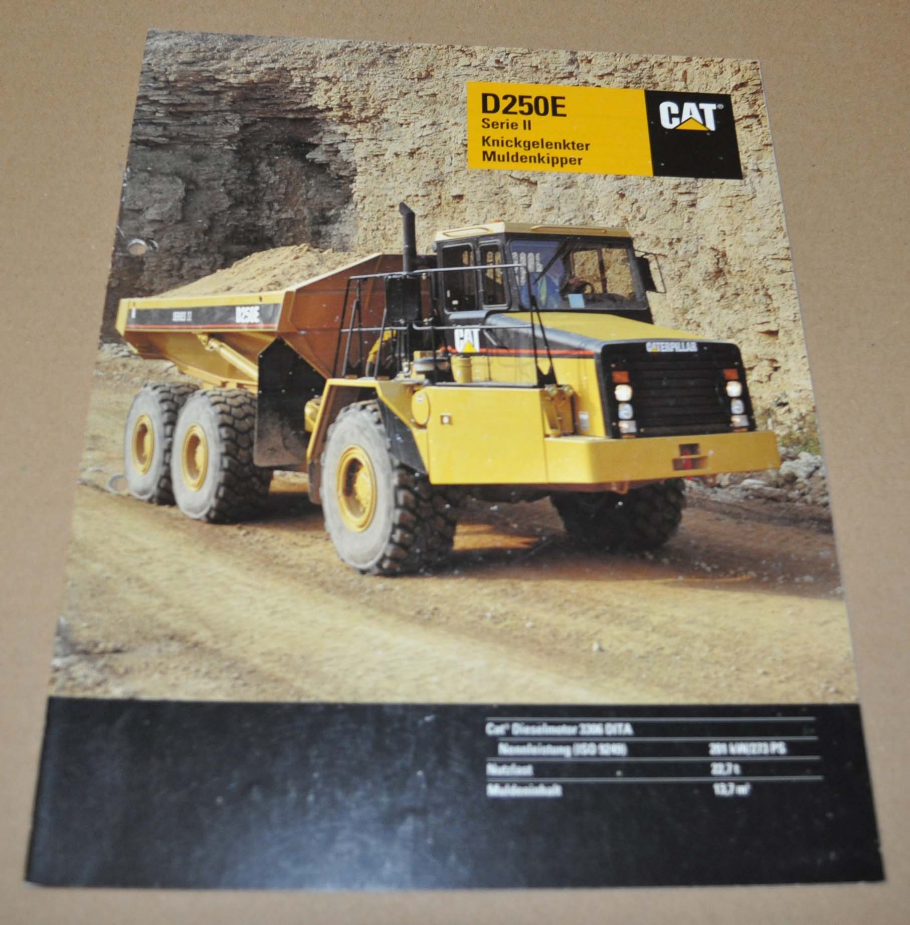 Caterpillar D250E Kinckgelenkter Muldenkipper Dump Truck Brochure ...