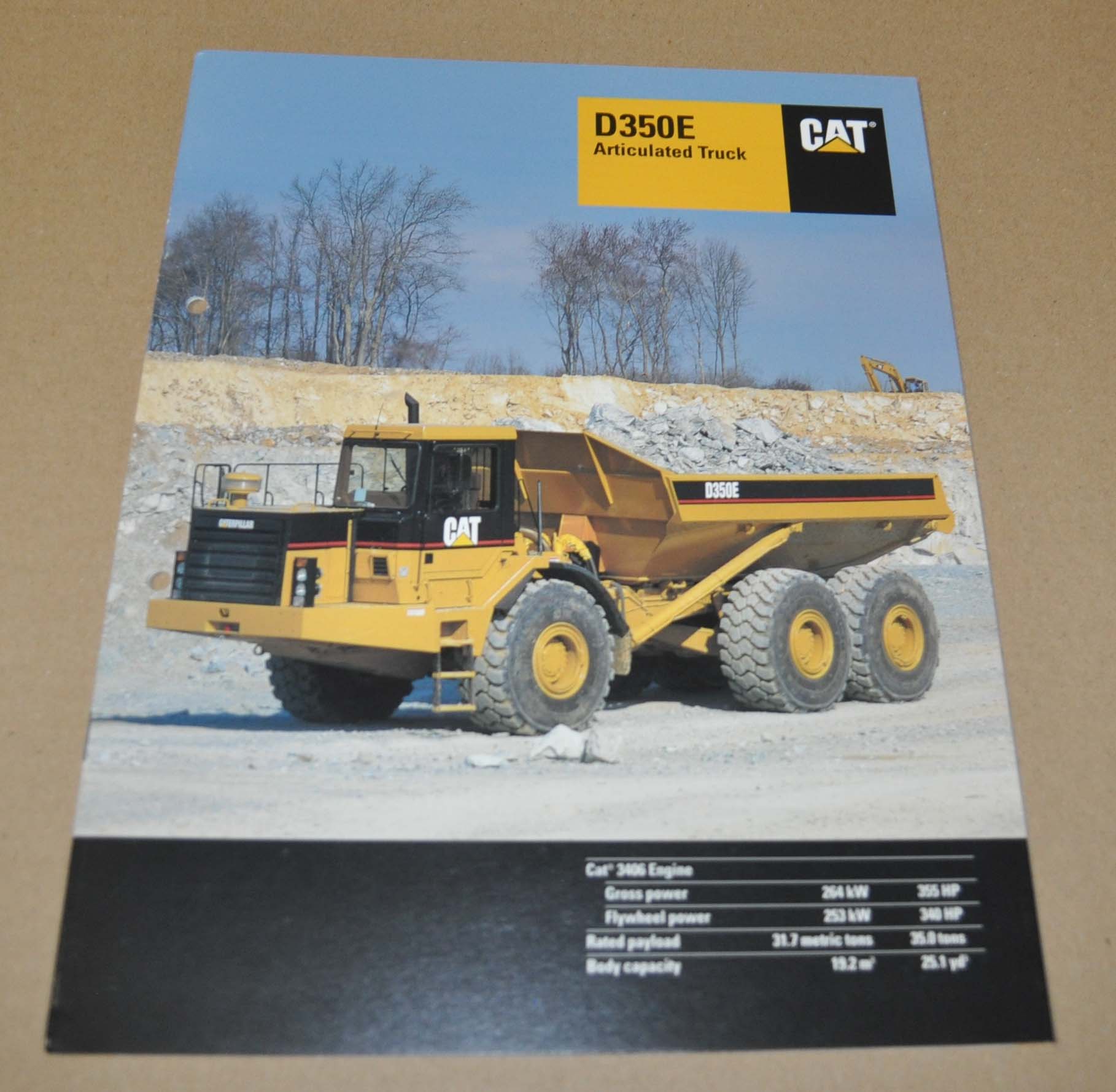 Caterpillar D350E Articulated Dump Truck Specification Brochure ...