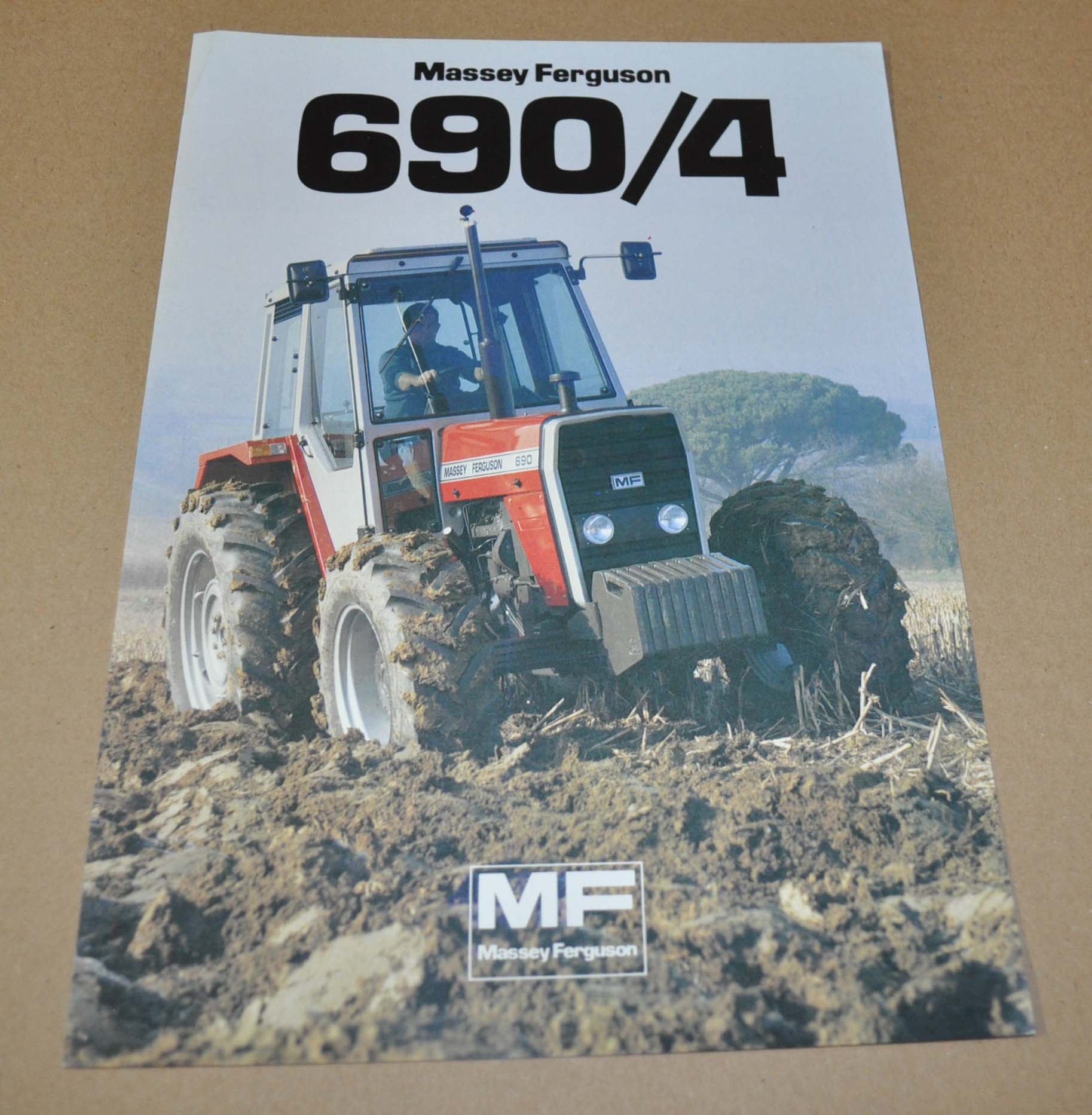 1983 Massey Ferguson MF 690/4 Tractor Agricultural Brochure Prospekt DK ...
