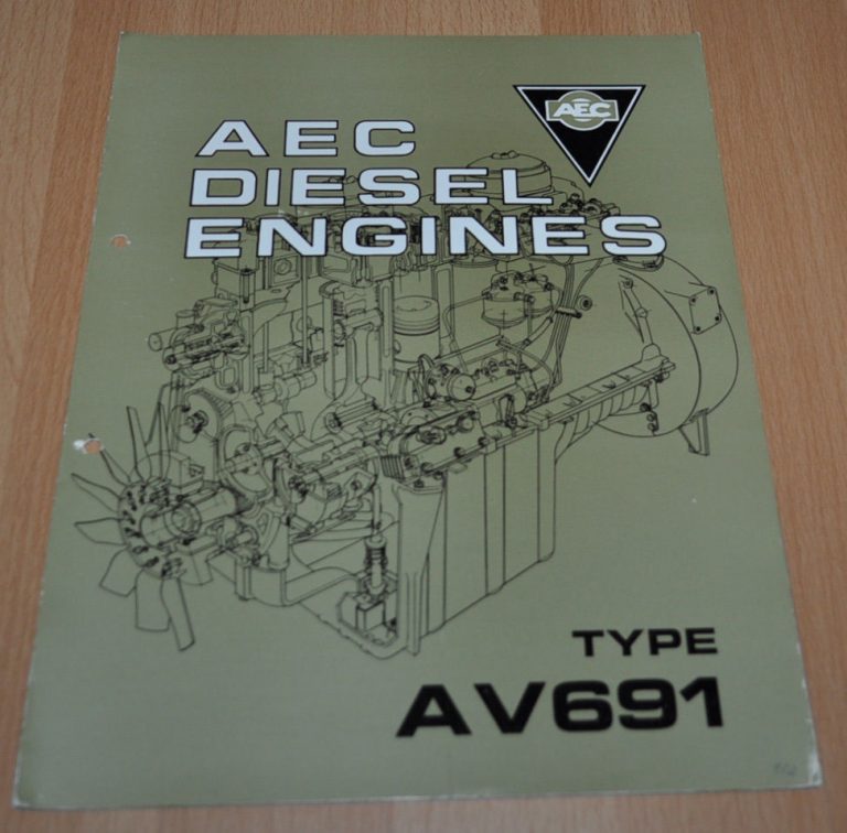AEC Diesel Engines Type AV 691 Brochure Prospekt – AUTO BROCHURE