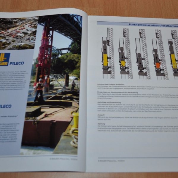 Bauer Pileco Pile driving Brochure Prospekt – AUTO BROCHURE