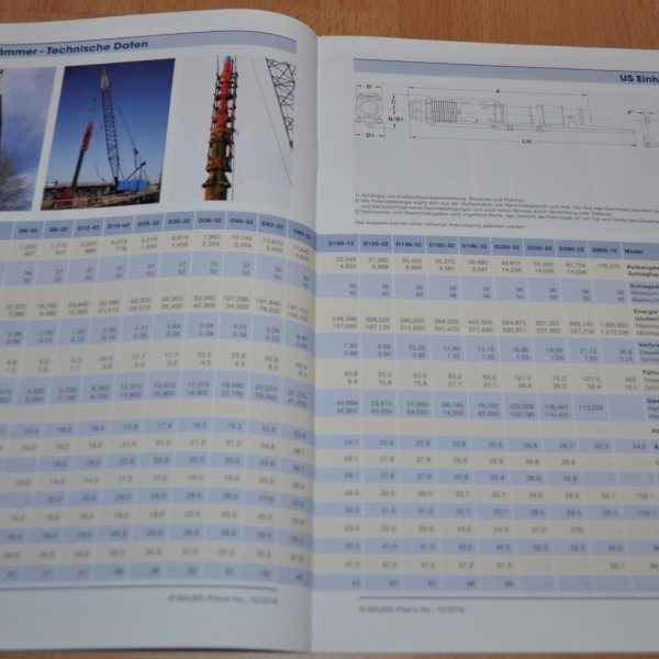 Bauer Pileco Pile driving Brochure Prospekt – AUTO BROCHURE
