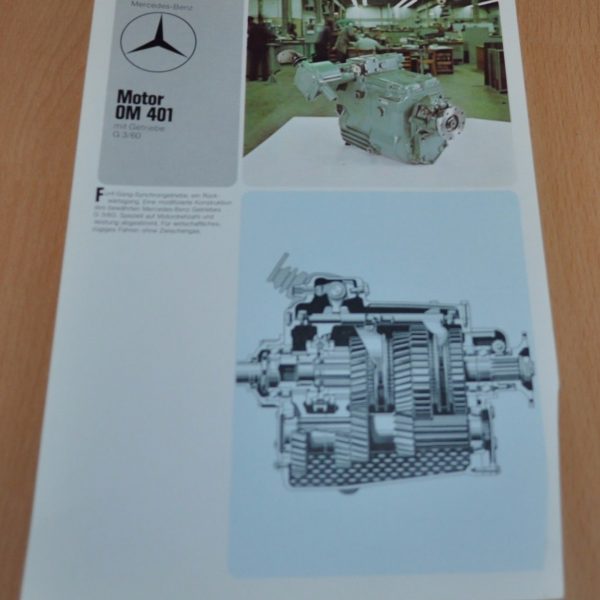 Mercedes Benz OM 401 Motor Engine G 3/60 LKW Truck Brochure Prospekt ...