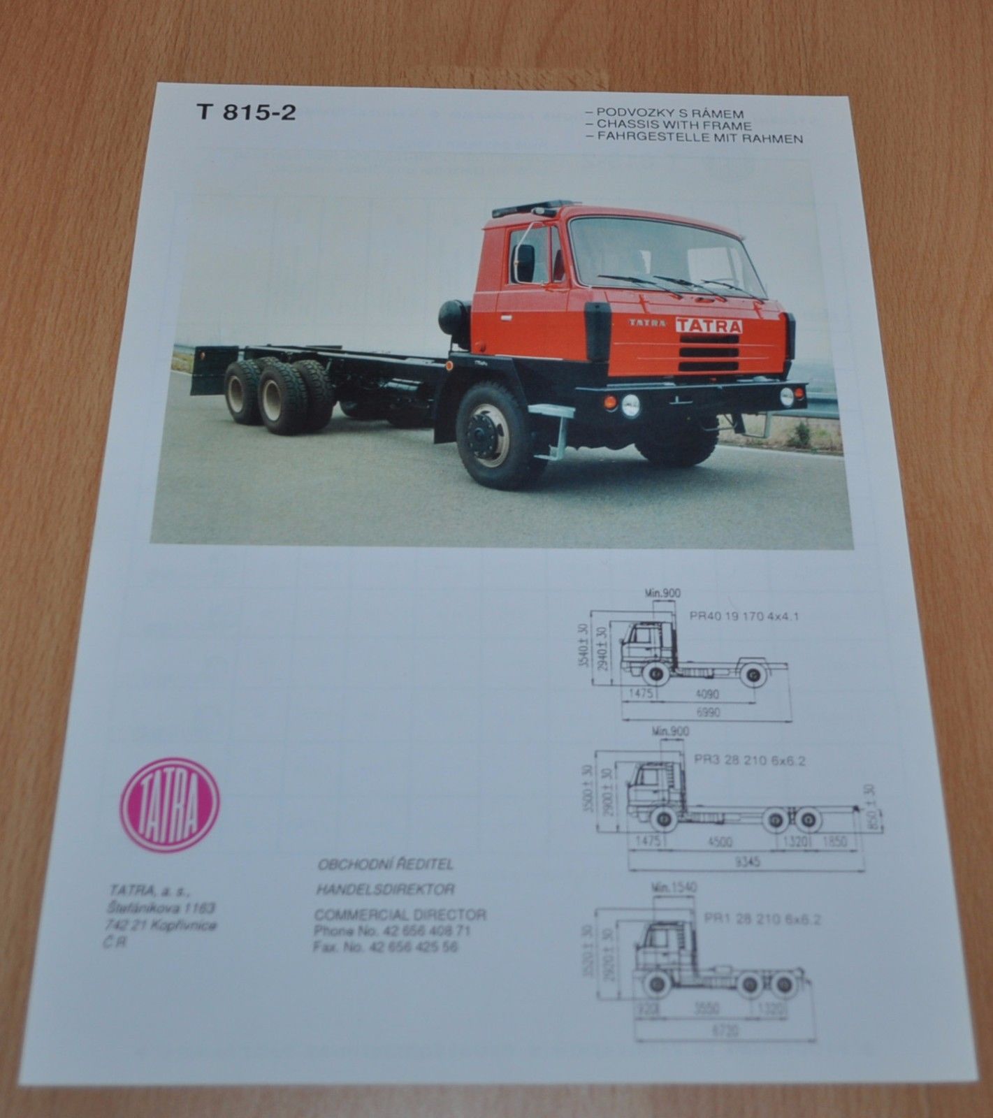 Tatra 815 R99 Army Truck Brochure Prospekt Catalog – AUTO BROCHURE