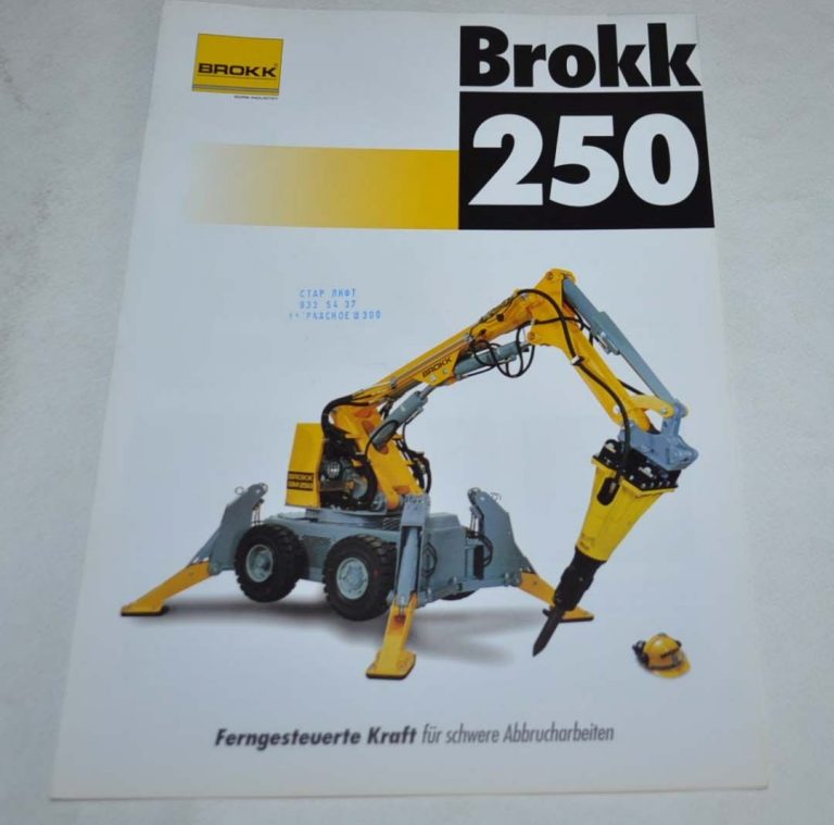 Brokk 250 Hydraulic Hammer Mining Brochure Prospekt – AUTO BROCHURE
