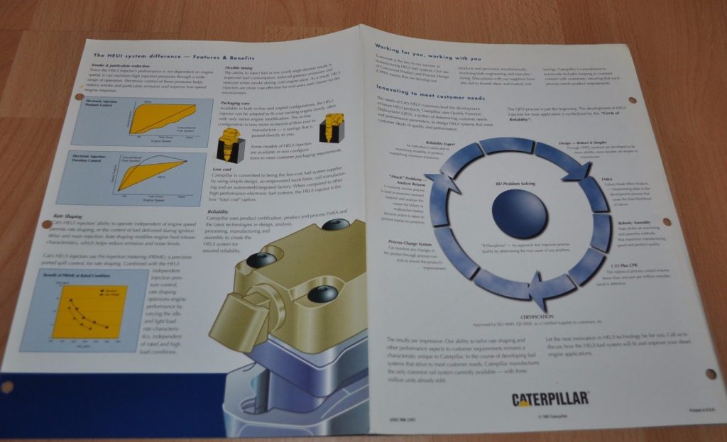 Caterpillar HEUI Diesel Engine Fuel System Brochure Prospekt CAT – AUTO ...